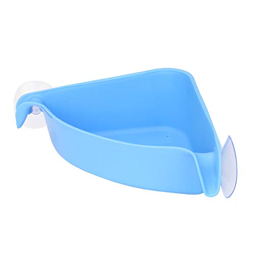 MIAOXIAO 2-Piece Set Bathroom Shelf Bathroom Corner Storage Rack Organizer Shower Wall Shelf with Suction Cup Home Corner Kitchen Bathroom Shelves 4 Colors Optional,Blue