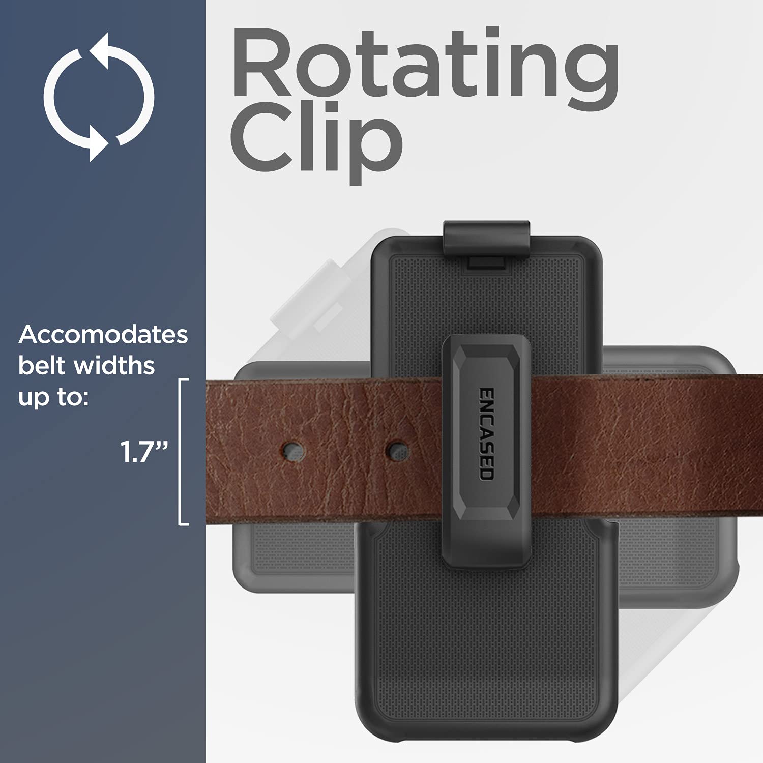 Encased Falcon Armor Designed for OnePlus 9 Case with Built-in Screen Protector and Belt Clip Holster (OnePlus 9 Pro)