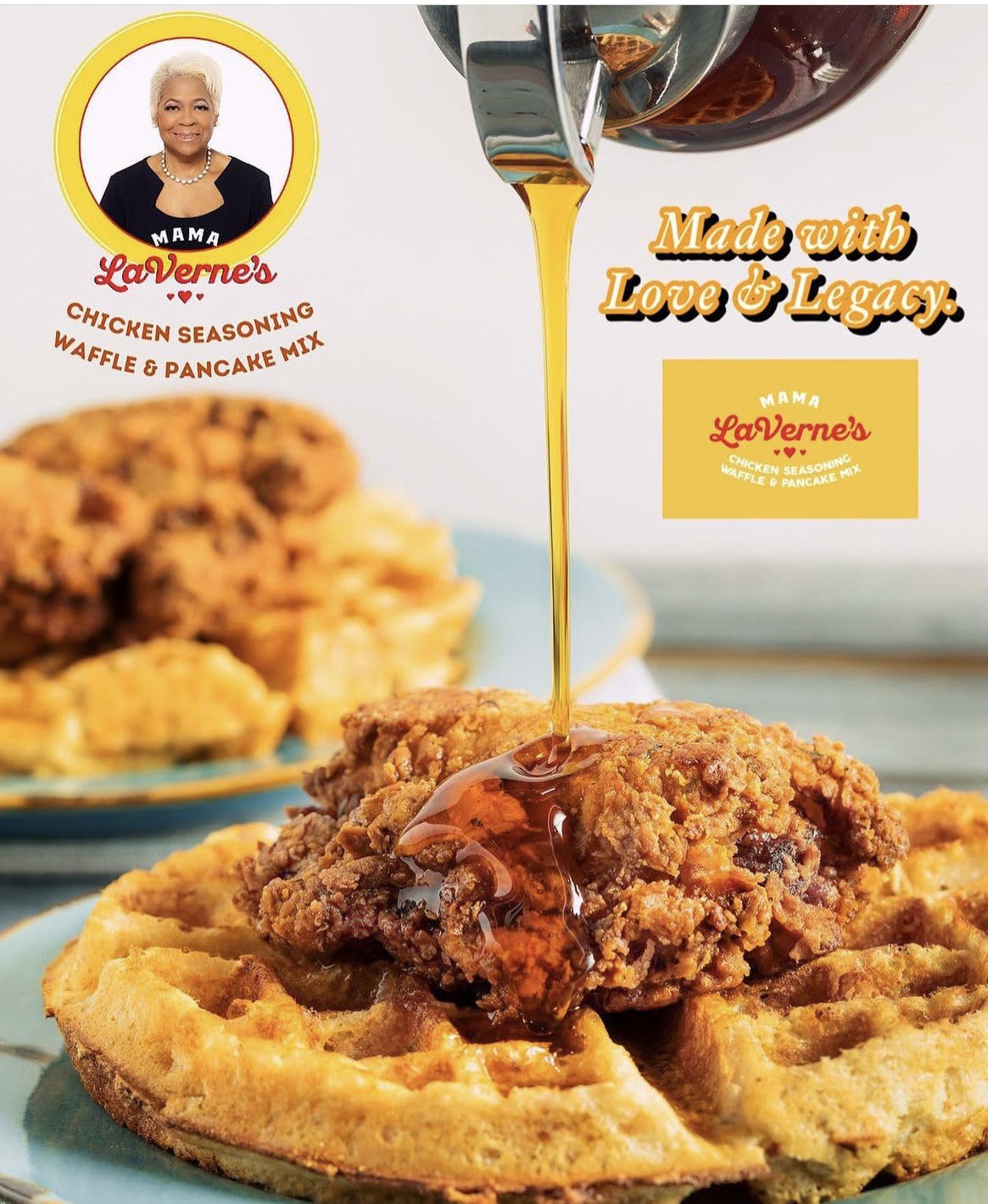 Mama LaVerne’s Pancake and Waffle Mix and Chicken Seasoning Mix - Quick Buttermilk Pancakes, Light and Belgium Waffles and Chicken - Fried, Air Fried or Baked
