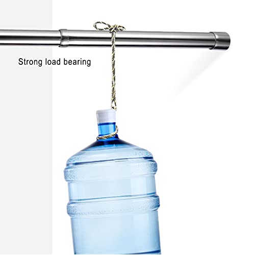 Closet Pole, Closet Rod with Telescopic Adjustment, with Wardrobe Rail Rod Pole Socket and Screws, Pack-2, Clothes Rod for Closet Suitable for Wardrobes, Cabinets, Bathrooms (15.7ββ-27.6ββ)