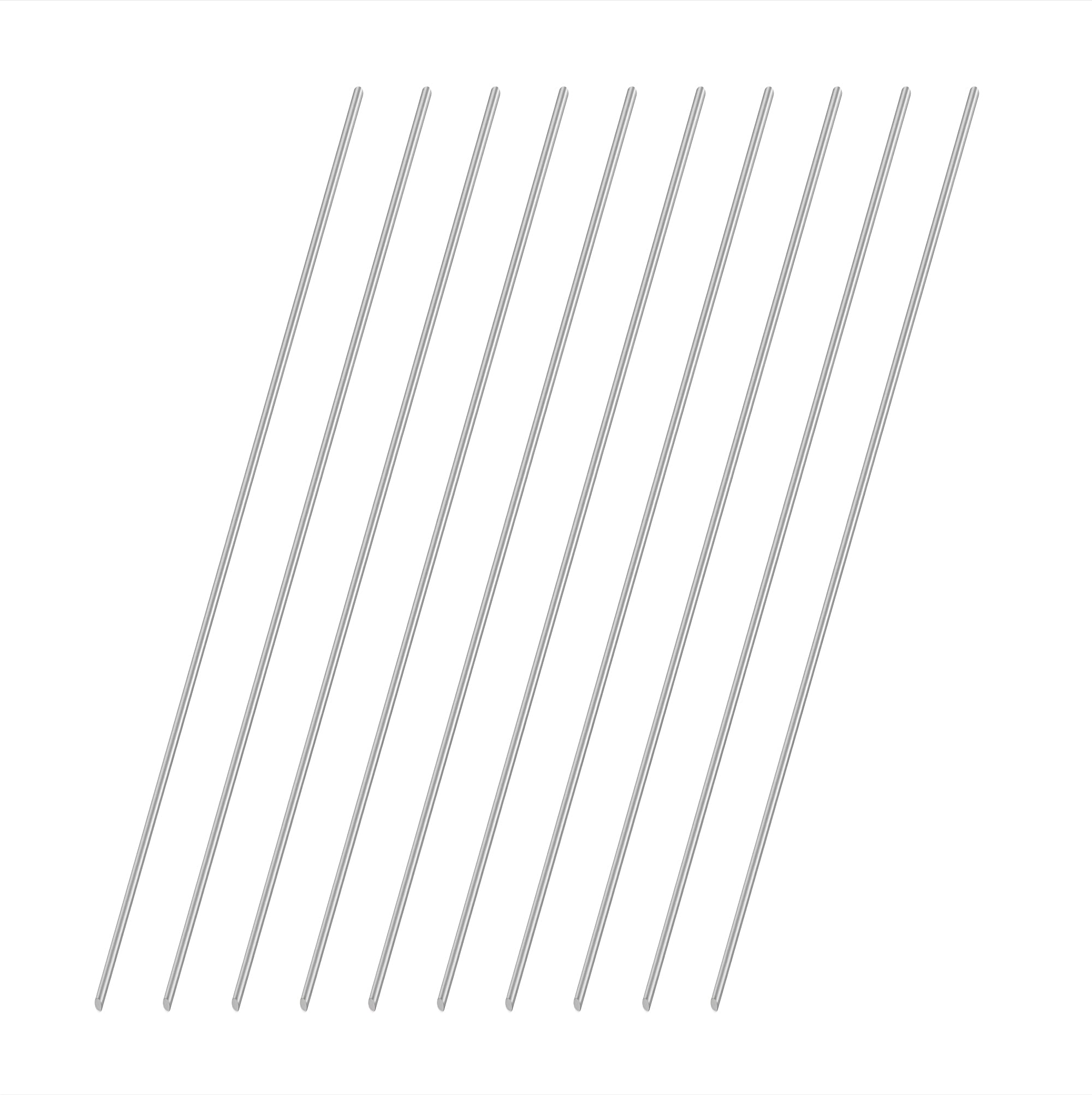 VictorsHome 1mm x 200mm 304 Stainless Steel Round Rod, Metal Solid Shaft Rods Lathe Bar Stock for DIY Crafts Model Car Helicopter Airplane 10pcs