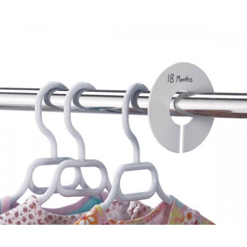 Only Hangers - Hangers Dividers - Round Size Rack Dividers for Clothes Stores or Home - 50 Pcs Box