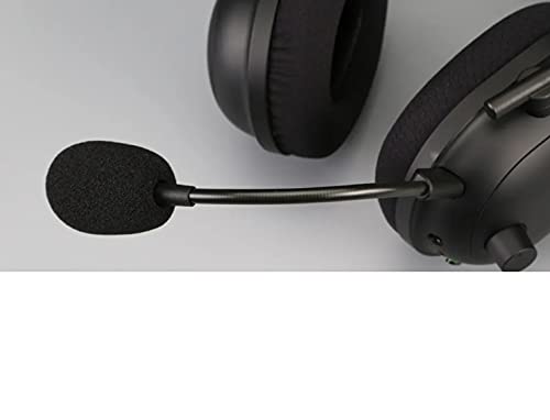 Microphone for Razer BlackShark V2 Pro Wireless Gaming Headset and Razer BlackShark V2 Gaming Headset (Black with Mic Cover Foam)