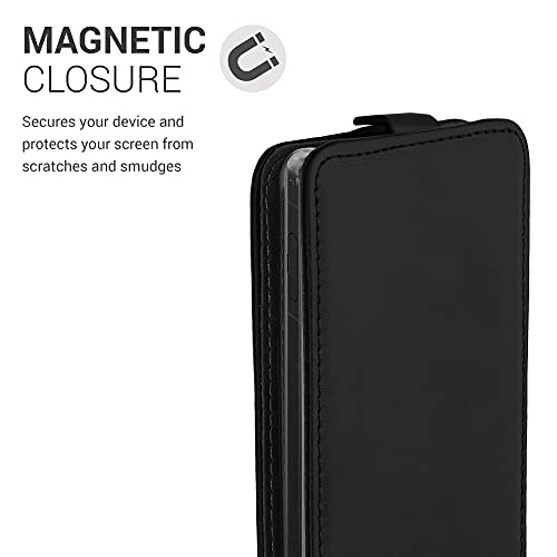 kwmobile Vertical Flip Case Compatible with Sony Xperia 1 III - Case PU Leather Protective Flip Cover with Magnet - Black