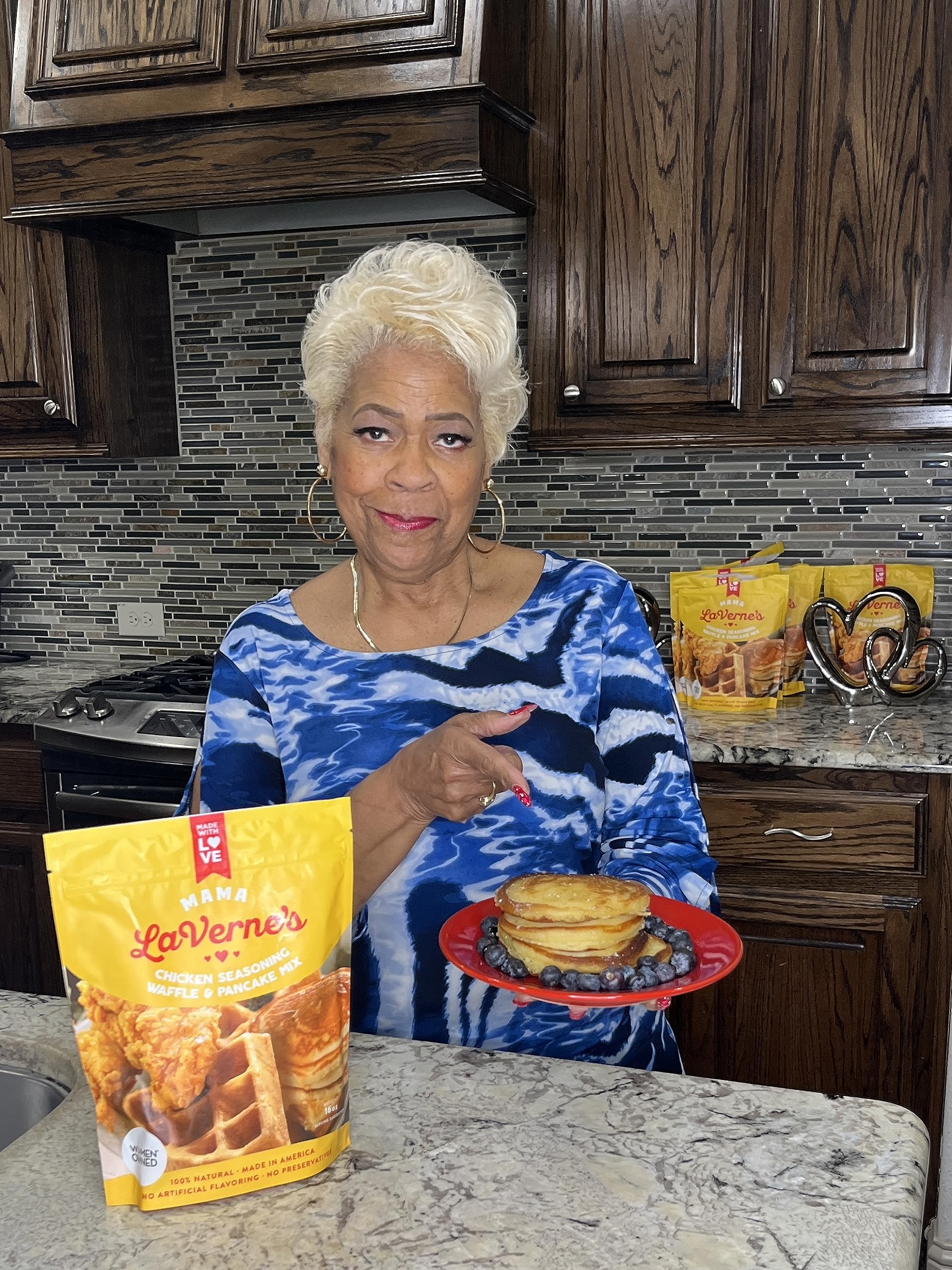 Mama LaVerne’s Pancake and Waffle Mix and Chicken Seasoning Mix - Quick Buttermilk Pancakes, Light and Belgium Waffles and Chicken - Fried, Air Fried or Baked