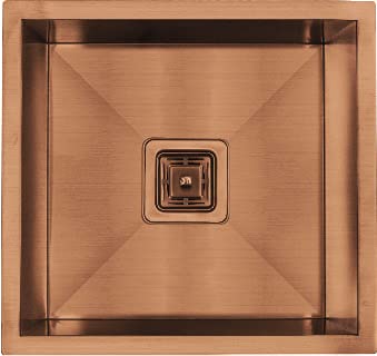 Strictly Sinks Undermount Copper Bar Prep Sink – 18 Inch Single Bowl 16 Gauge Stainless Steel Undermount Bar Sink – Tight Radius Corners Kitchen & Bar Sink With Drain Kit