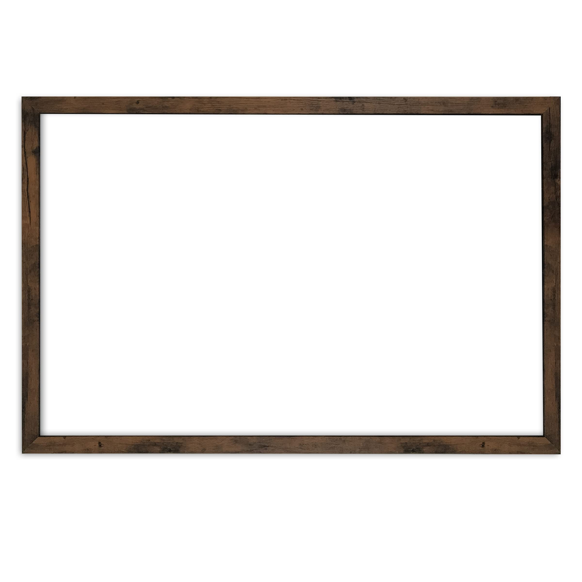 Loddie Doddie Magnetic White Board 24" x 36" - Magnetic Dry Erase Board with Built-in Marker Tray - Rustic Wooden Frame