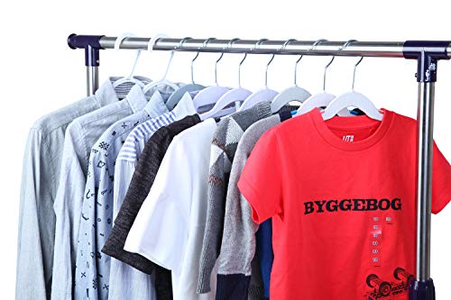 Finnhomy Extra Strong 30 Pack Plastic Hangers for Baby and Kids, Durable Children Clothes Hangers with Non-Slip Pads, Great for Any Baby Clothes, Gray