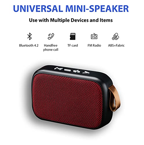 Tek Styz Speaker Compatible with Your Bose Soundlink Micro Bright Orange Fabric Design 3W Playtime 6H Indoor, Outdoor Travel (RED)