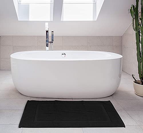 Utopia Towels Bundle Pack of 600 GSM Bath Sheet Set (2-Pack) and Banded Bath Mats (2-Pack) β 100% Ring-Spun Cotton β Highly Absorbent β Soft & Luxurious β Black