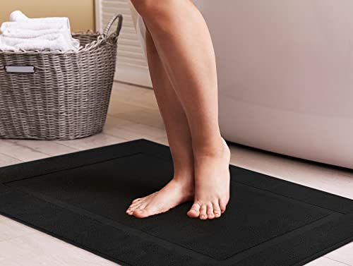 Utopia Towels Bundle Pack of 600 GSM Bath Sheet Set (2-Pack) and Banded Bath Mats (2-Pack) β 100% Ring-Spun Cotton β Highly Absorbent β Soft & Luxurious β Black