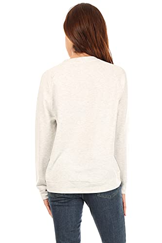 Rae Dunn Women's Studio Raglan Sweatshirt, X-Large