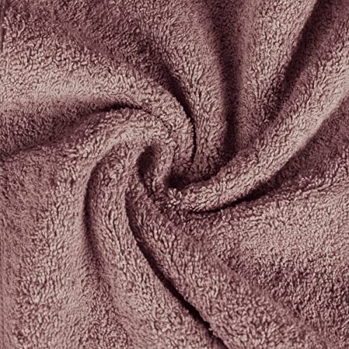 SUPERIOR Long Staple Combed Cotton 2-Piece Solid Bath Sheet Set, Bath Sheets 34” x 68”, Grape Shake