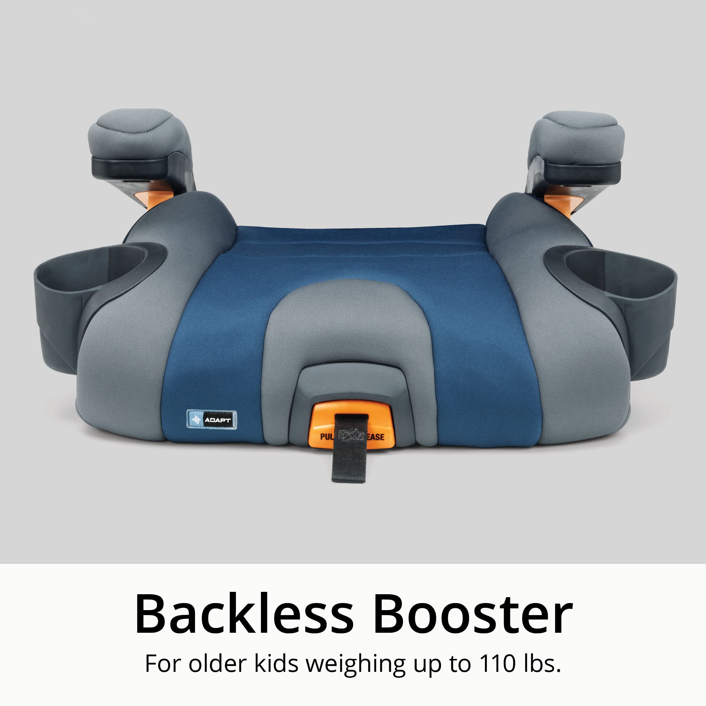 Chicco KidFit Adapt Plus 2-in-1 Belt-Positioning Booster Car Seat, Backless and High Back Booster Seat, for Children Aged 4 Years and up and 40-100 lbs. | Vapor/Grey