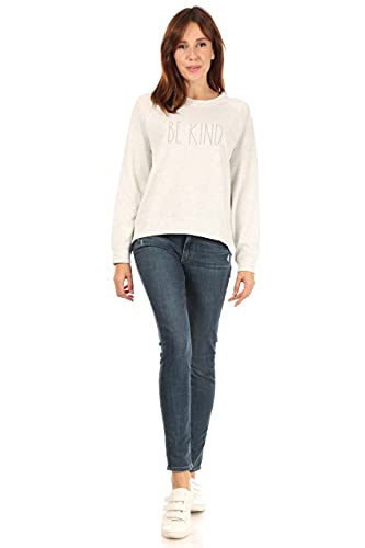Rae Dunn Women's Studio Raglan Sweatshirt, X-Large