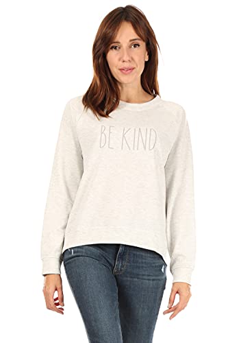 Rae Dunn Women's Studio Raglan Sweatshirt, X-Large