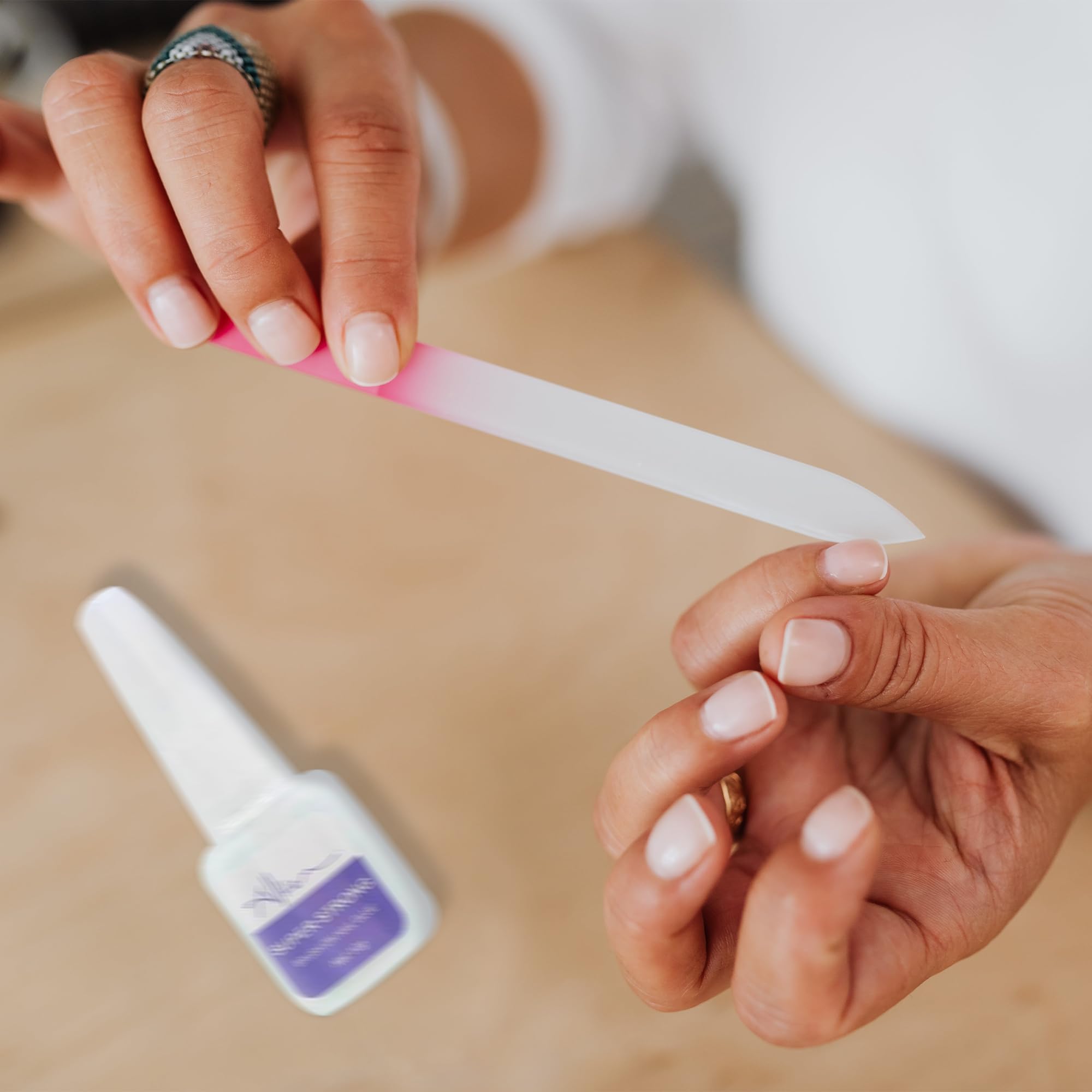 Allkem Super Strong Nail Glue for Press on Nails, Natural, Acrylic Nails, Fake Nails (10g) - Professional & Quick Dry Brush on Nail Tips Glue for Women