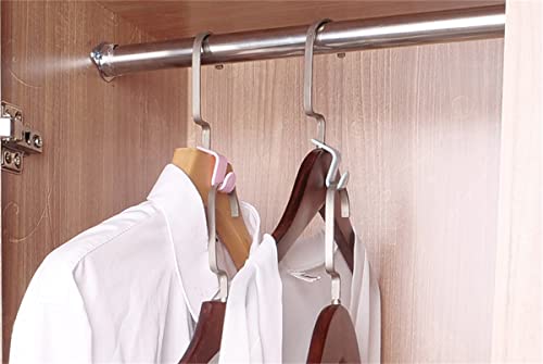 HUAFEI 80 Pcs Clothes Hanger Connector Hooks, Plastic Hanger Hooks for Closet Space Savers Hangers and Family or Clothing Shop ,Cascading Hooks for Hangers (White, 80), 2.16 x 0.79 x 1.2 inches
