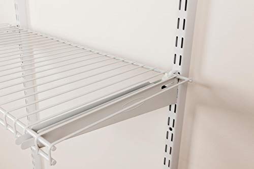Rubbermaid Fasttrack Closet Kit, White, 6-10 Ft, Wire Shelving Kit & Configurations Sliding Basket for Closet Drawer Organization, Sturdy Slide Out Basket, White