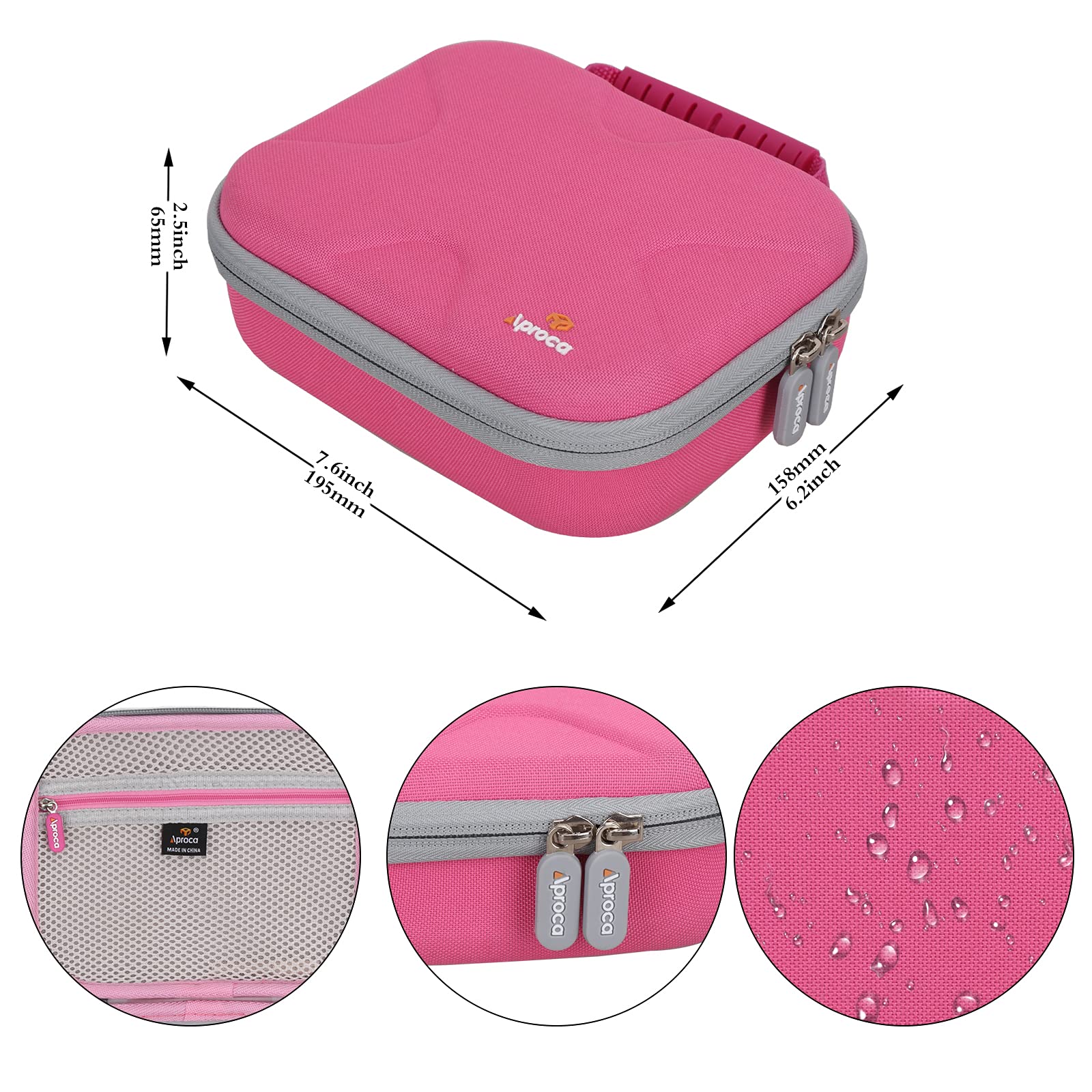 Aproca Hard Travel Storage Case, for Hi-Spec 27pc 3.6V Pink USB Small/Pink Power 3.6V Cordless Power Electric Screwdriver Set