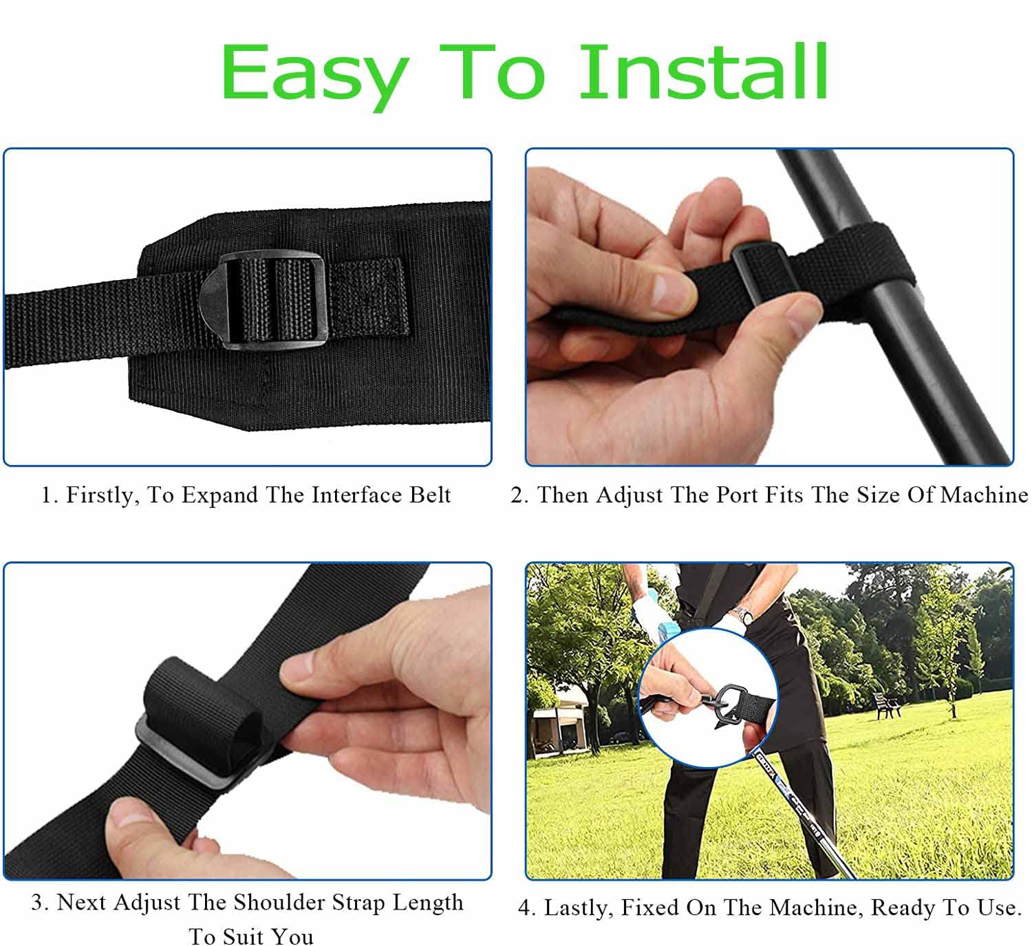 FELHOOD Replacement Stihl Backpack Blower Straps C061000110 for Stihl Echo Leaf Blower Shoulder Strap C061000111 PB-500 PB-265LN PB-403H PB-413H PB-460 PB-610 PB-620 PB-650 PB-755 Fits - 2 Pack