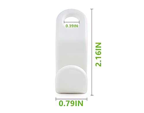 HUAFEI 80 Pcs Clothes Hanger Connector Hooks, Plastic Hanger Hooks for Closet Space Savers Hangers and Family or Clothing Shop ,Cascading Hooks for Hangers (White, 80), 2.16 x 0.79 x 1.2 inches