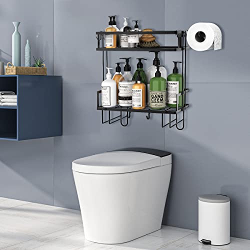 vikiciy Over The Toilet Storage, 2-Tier Bathroom Organizer Shelves, Extended Edition Toilet Rack, Upgrade Version (2022)