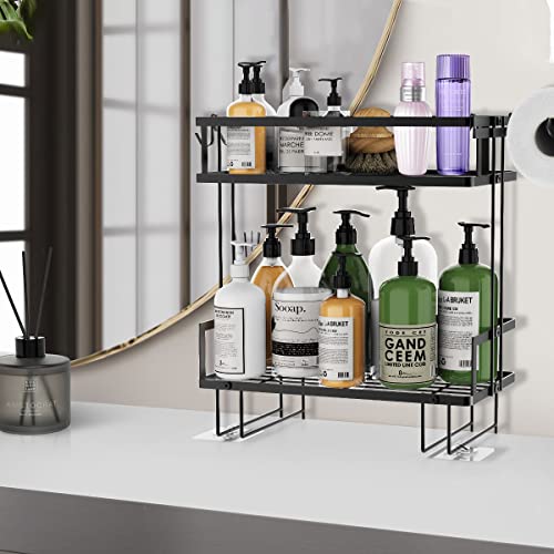 vikiciy Over The Toilet Storage, 2-Tier Bathroom Organizer Shelves, Extended Edition Toilet Rack, Upgrade Version (2022)