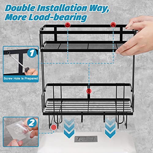 vikiciy Over The Toilet Storage, 2-Tier Bathroom Organizer Shelves, Extended Edition Toilet Rack, Upgrade Version (2022)