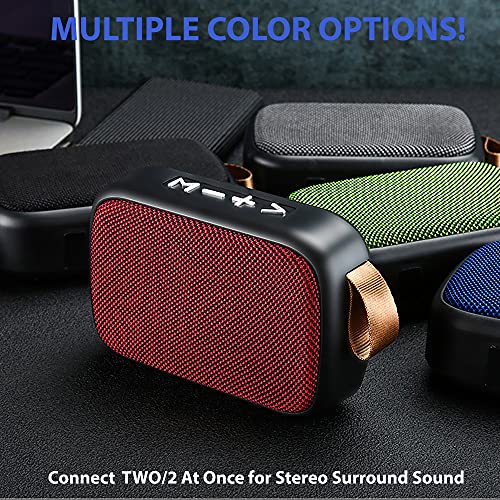 Tek Styz Speaker Compatible with Your Bose Soundlink Micro Black Fabric Design 3W Playtime 6H Indoor, Outdoor Travel (RED)