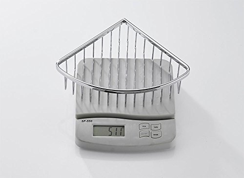 SANLIV Corner Shower Caddy Basket,Shower Wall Shampoo Shelf Soap Holder,Full Brass Wire Basket for Inside Shower Storage and Bathtub Organizer in Polished Chrome