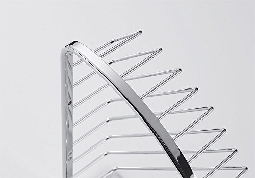 SANLIV Corner Shower Caddy Basket,Shower Wall Shampoo Shelf Soap Holder,Full Brass Wire Basket for Inside Shower Storage and Bathtub Organizer in Polished Chrome
