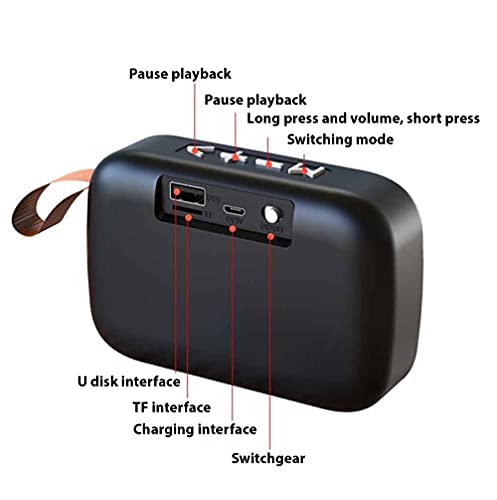 Tek Styz Speaker Compatible with Your Bose Soundlink Micro Black Fabric Design 3W Playtime 6H Indoor, Outdoor Travel (RED)