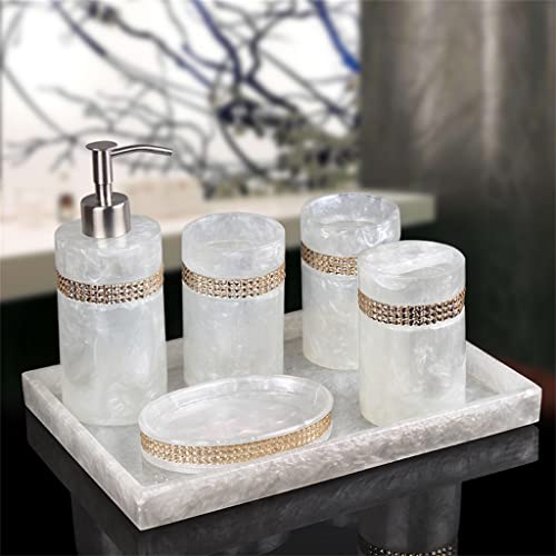 BKDFD Bathroom Set Five-Piece Set Mouthwash Cup Bathroom Supplies Set Wedding Gifts