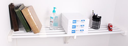 EZ Shelf - DIY Expandable Linen Closet Kit - Four 17.5"- 27" Expandable Shelves - White