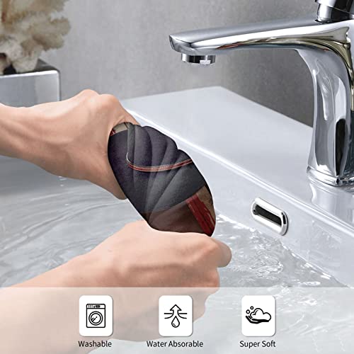 Ohiokwei American Western Cowboy Pattern Hand Towels,Ultra Soft Highly Absorbent Bathroom Towel Kitchen Dish Guest Towel for Bathroom, Hotel, Gym and Spa(27.5" x 15.7")
