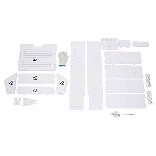 KIOPOWQ Shoe Rack, 2 Tier Shoe Tipping Cabinet Shoe Cabinet for Entryway Portable Shoe Rack Storage Organizer with Top Storage, Drawer for Closet, Entryway, Bathroom, White