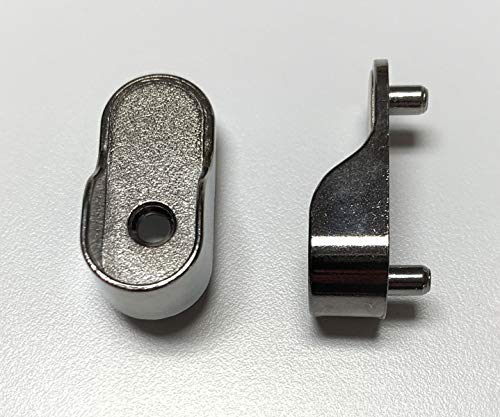 Oval Closet Rod End Support with Dowels in Chrome - 10 Pack