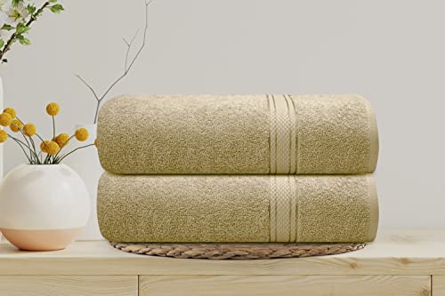 Avalon Towels Large Bath Towels, 30x60 Inches Bath Sheets Towels for Adults Beach Towels Oversized, 4 Pcs Extra Large Bath Towels, Light Weight & Absorbent Quick Dry Towel Oversized Beige Bath Towels