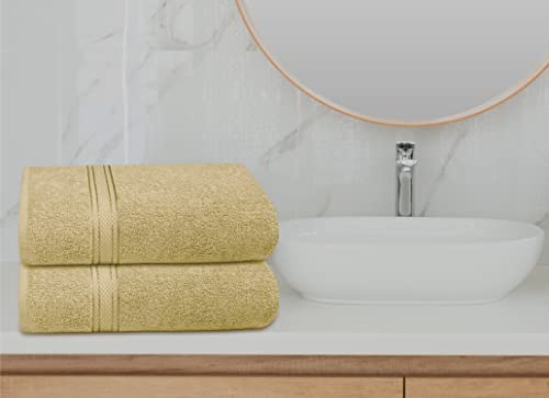 Avalon Towels Large Bath Towels, 30x60 Inches Bath Sheets Towels for Adults Beach Towels Oversized, 4 Pcs Extra Large Bath Towels, Light Weight & Absorbent Quick Dry Towel Oversized Beige Bath Towels