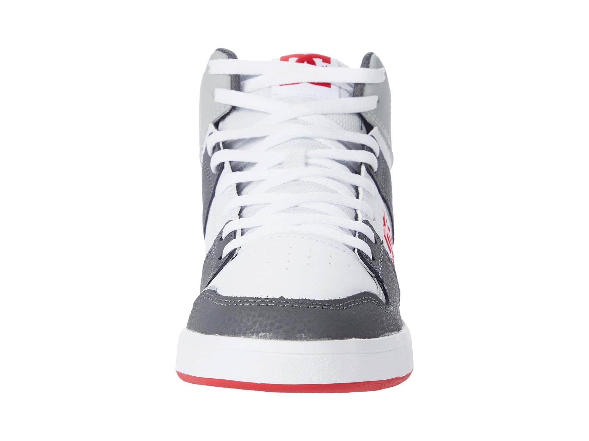 DC Mens Cure Casual High-Top Skate Shoes Sneakers White/Grey/Red 13 D - Medium