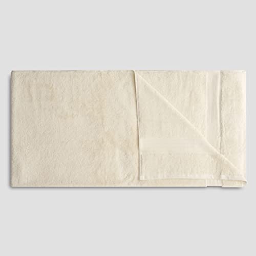 Fabdreams 100% Organic Cotton Bath Sheet Set of 2 | Oversized Bath Towels | Ultra Soft Bath Sheet | Spa Hotel Premium Bath Towels | GOTS Certified | 700 GSM | Gray Bath Sheet Set- 36 x 70 in | Ivory