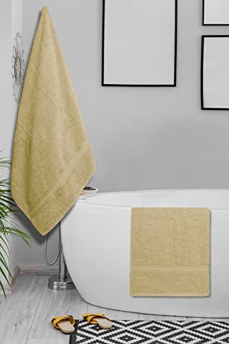 Avalon Towels Large Bath Towels, 30x60 Inches Bath Sheets Towels for Adults Beach Towels Oversized, 4 Pcs Extra Large Bath Towels, Light Weight & Absorbent Quick Dry Towel Oversized Beige Bath Towels