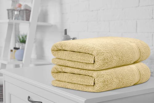 Avalon Towels Large Bath Towels, 30x60 Inches Bath Sheets Towels for Adults Beach Towels Oversized, 4 Pcs Extra Large Bath Towels, Light Weight & Absorbent Quick Dry Towel Oversized Beige Bath Towels