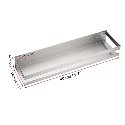 OwnMy 2PCS 16 Inch Shower Shelf Bathroom Inside Shower Caddy Stainless Steel Shower Racks Shower Baskets, Metal Kitchen Organizer Racks Floating Shelves Wall Mount Rectangular Corner Shower Shelves