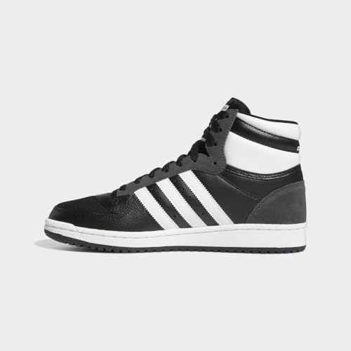adidas Originals Men's Top Ten Red Bulls Sneaker, Core Black/White/Dark Grey Heather, 9.5