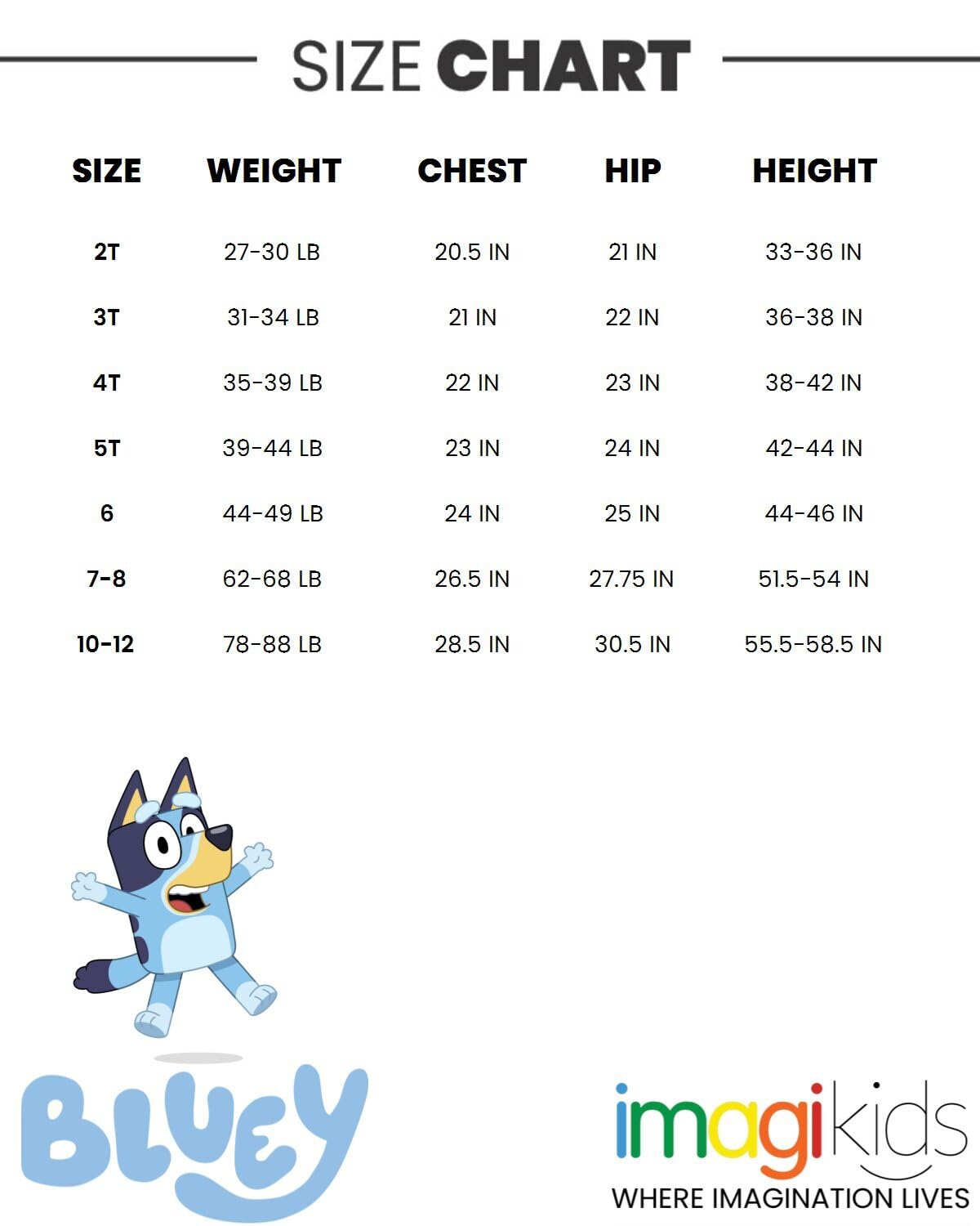 Bluey Toddler Boys Zip Up Cosplay Coverall Costume 5T