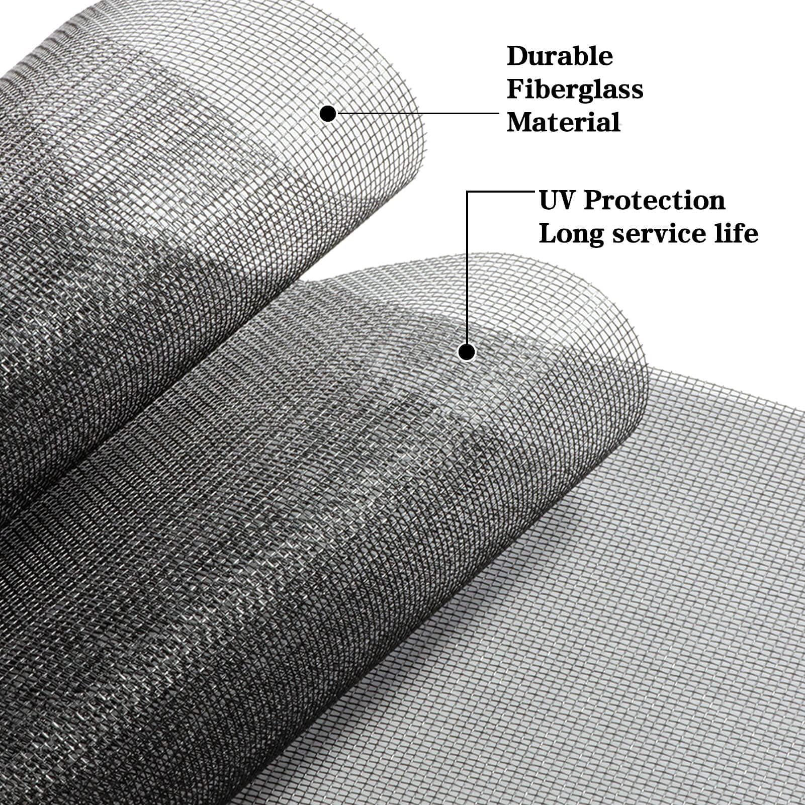 TOOLTRIZ Windows Screen and Screen Door Replacement, 48"x118" Durable Fiberglass Screen Mesh - Screen & Sliding Screen Door Repair for Patio & Window