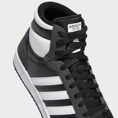 adidas Originals Men's Top Ten Red Bulls Sneaker, Core Black/White/Dark Grey Heather, 9.5