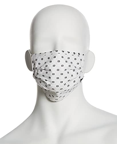 Perry Ellis Reusable Pleated Woven Fabric Face Masks (Pack of 3, Assorted Colors), Black/White/Gray Prints, 3 Count (Pack of 1)